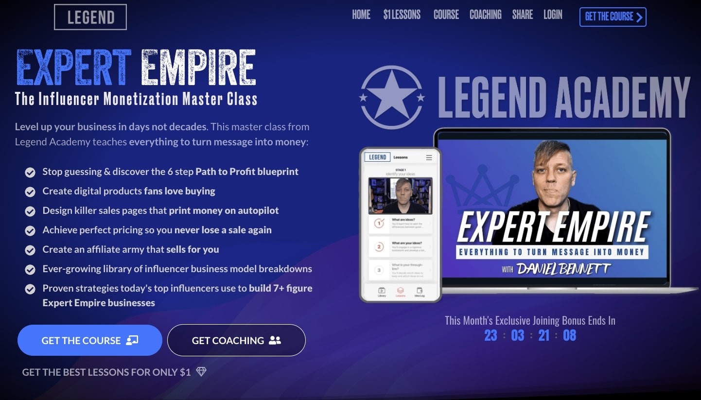 Courses + Coaching | Legend Academy