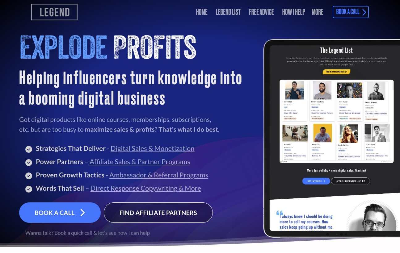 Affiliate Marketing & More For Influencers & Creators | Legend Media